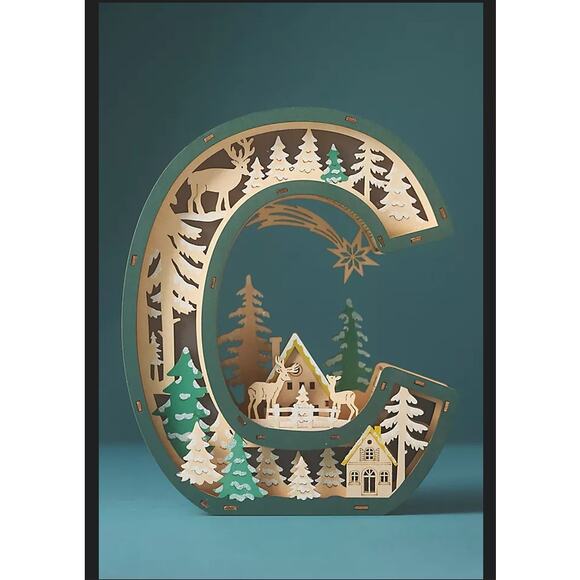 Anthropologie | Holiday | Anthropologie Wonderland Scene Monogram ...